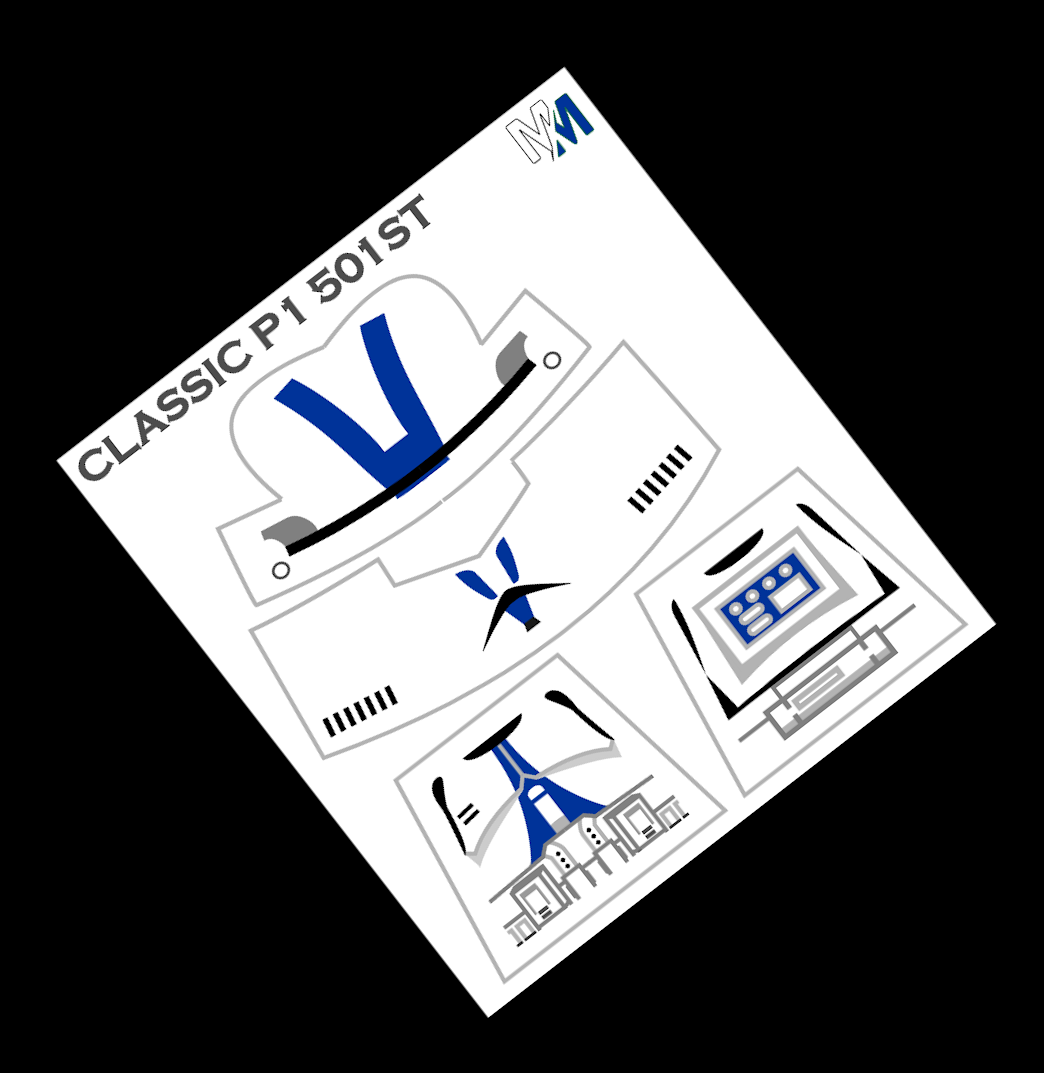 Classic Phase 1 ROTS 501st Decals – MinifigMilitia